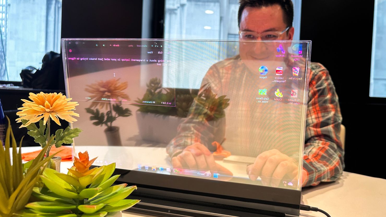 Lenovo Unveils Transparent Laptop Prototype with See-Through Screen ...