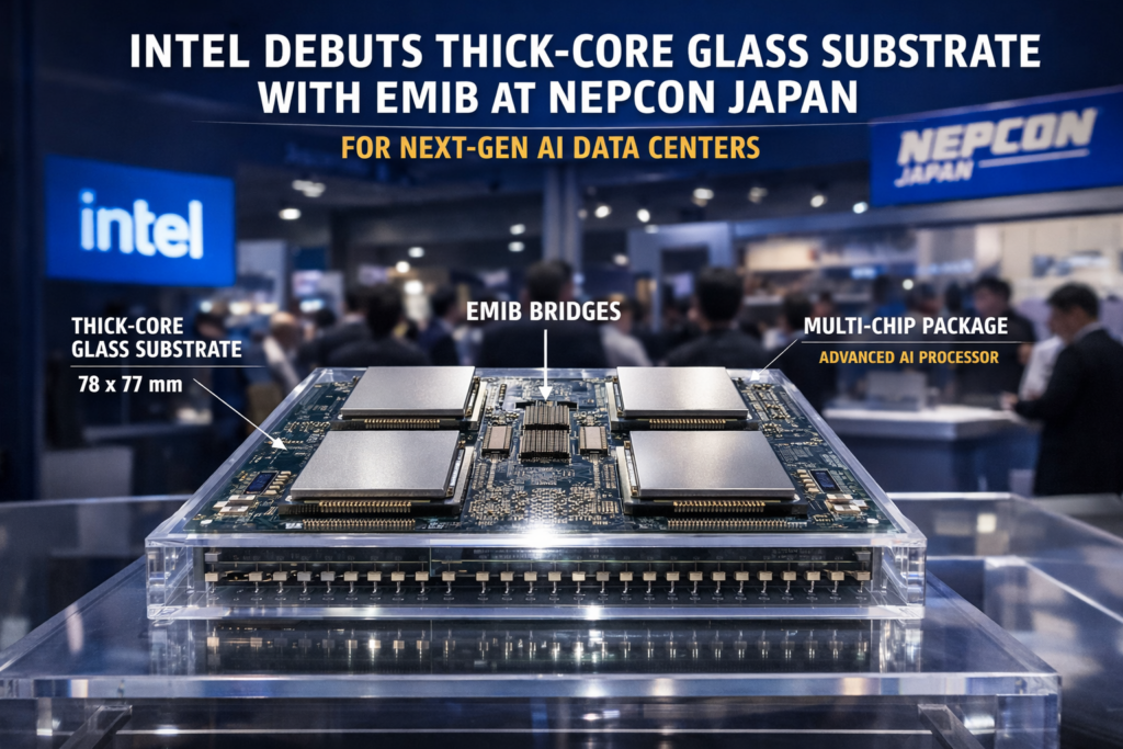 Intel Debuts Thick-Core Glass Substrate With EMIB at NEPCON Japan for ...